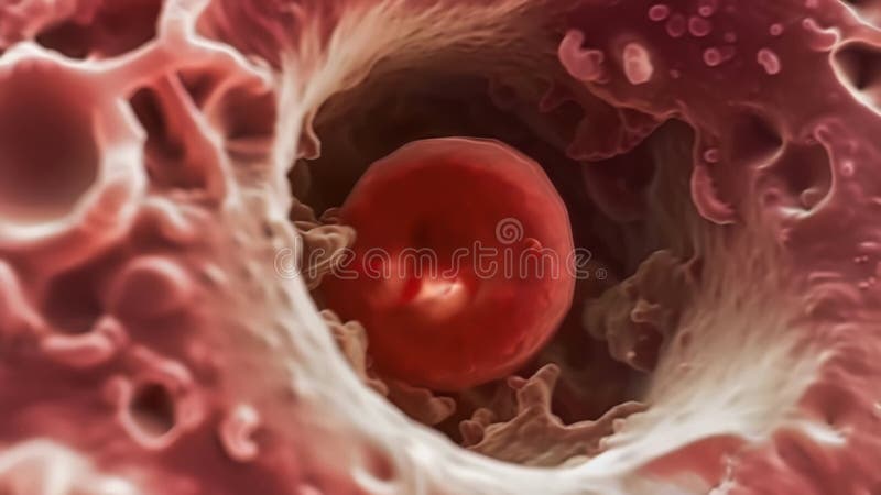 A Closeup of a Single Red Cell Showing Its Disclike Shape and the Bumpy ...