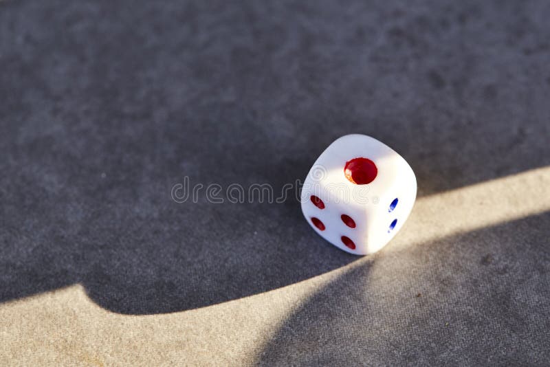 Closeup of a Single White Dice Stock Photo - Image of element, object ...
