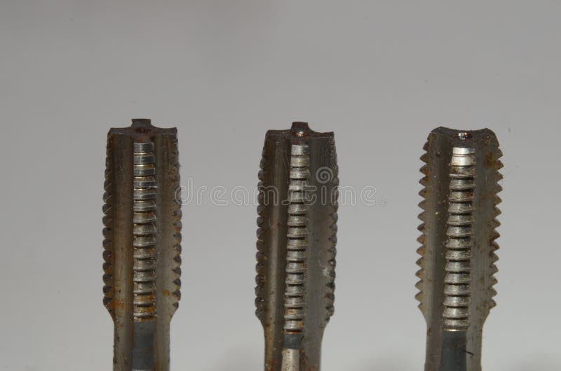Closeup on Size M8 Thread Tap Set Stock Photo - Image of thread ...
