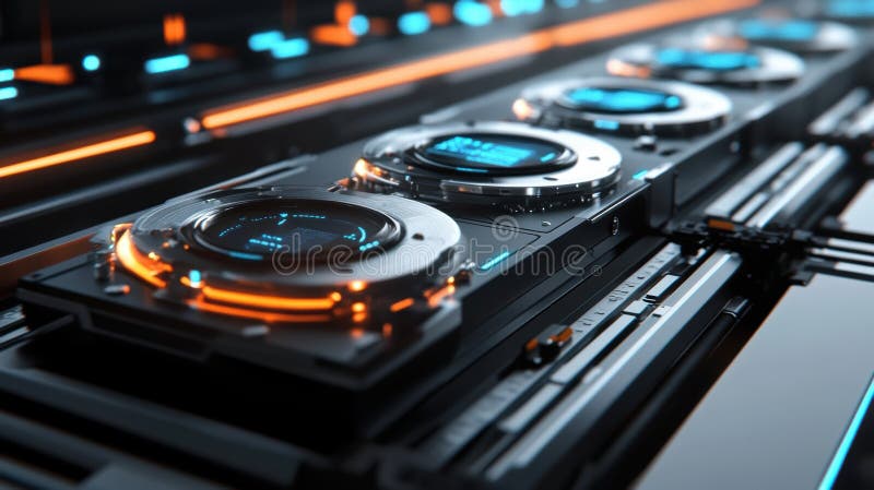 Sleek Automated Transport Pods in Facility Stock Image - Image of ...