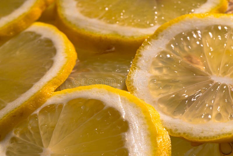 Closeup of Sliced Lemon Textured Background Stock Photo - Image of ...