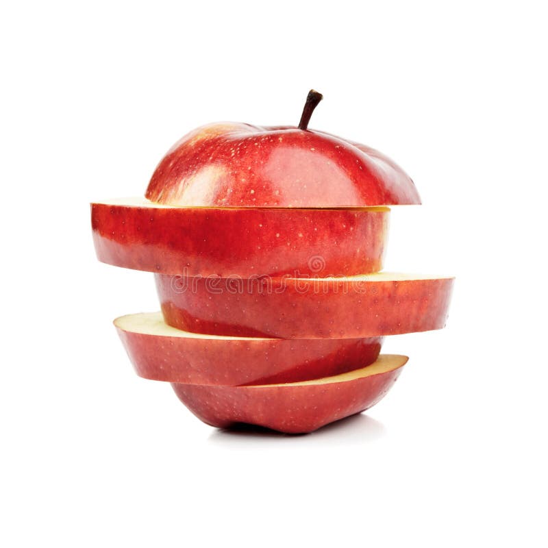 Closeup sliced red apple stock photo. Image of beautiful - 53894794