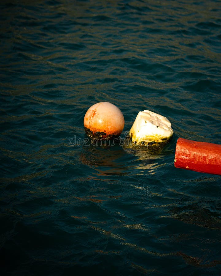Closeup of Small Buoy Floating in the Water Stock Photo - Image of ...