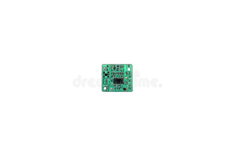 Closeup a Small Electronic Printed Circuit Board. Stock Image - Image ...