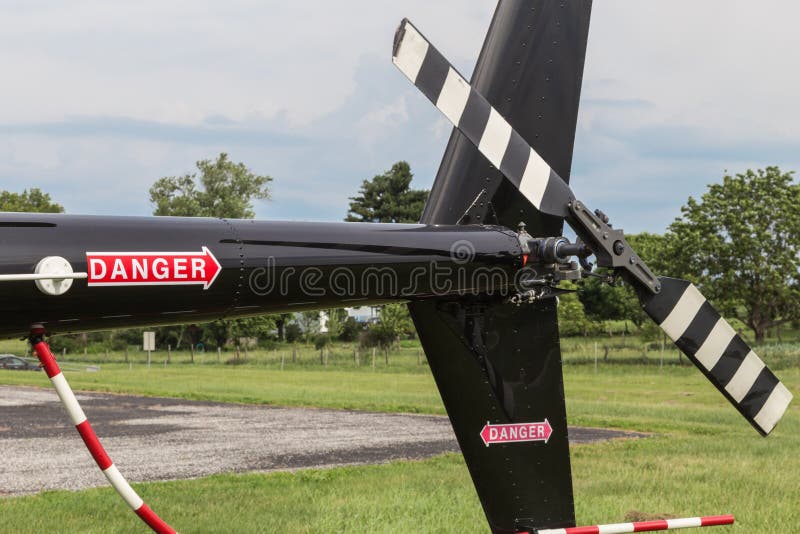 Closeup of Small Helicopter Tail Rotor Assembly. Stock Image - Image of ...