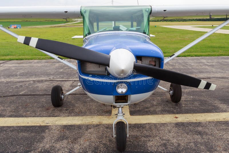 Small Airplane Front Propeller Stock Image - Image of aeroplane ...