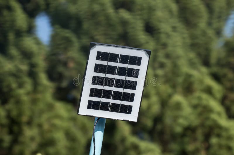 Closeup of Small Solar Cell for Home User Stock Photo - Image of ...