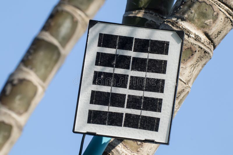 Closeup of Small Solar Cell for Home User Stock Photo - Image of modern ...