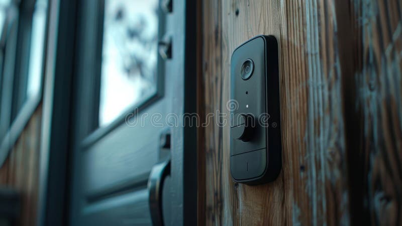 A Closeup of a Smart Doorbells Button Revealing Its Seamless Design and ...