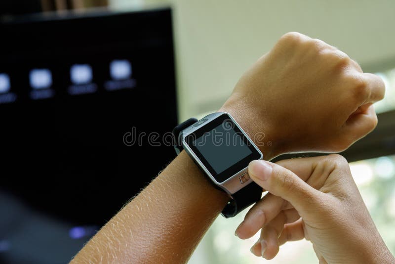 Closeup of Smart Watch TV Remote Control Stock Image - Image of change ...
