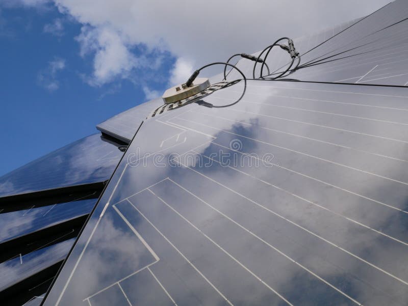 Closeup of a Smartflower Solar Panel Cell Stock Image - Image of ...