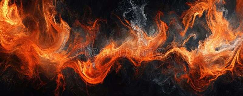 Closeup of Smoke Rising from a Fire Against a Dark Background Stock ...