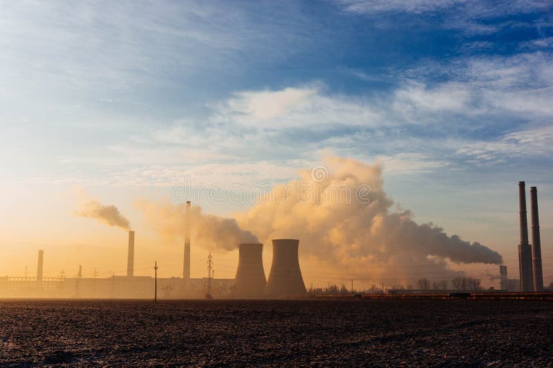 Pollution at sunset stock photo. Image of people, outdoors - 233111010