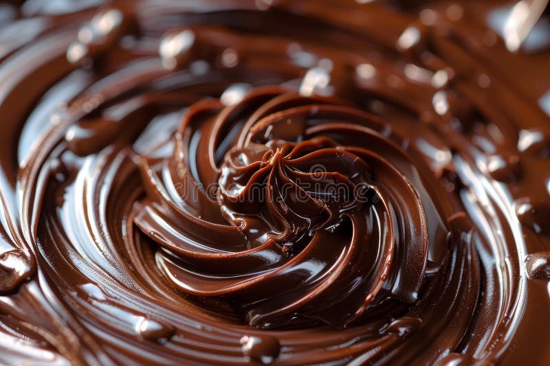 Glossy Melted Chocolate Swirl Texture Stock Illustration - Illustration ...