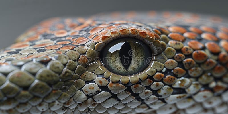 CloseUp of a Snakes Eye with Textured Scales Stock Photo - Image of ...