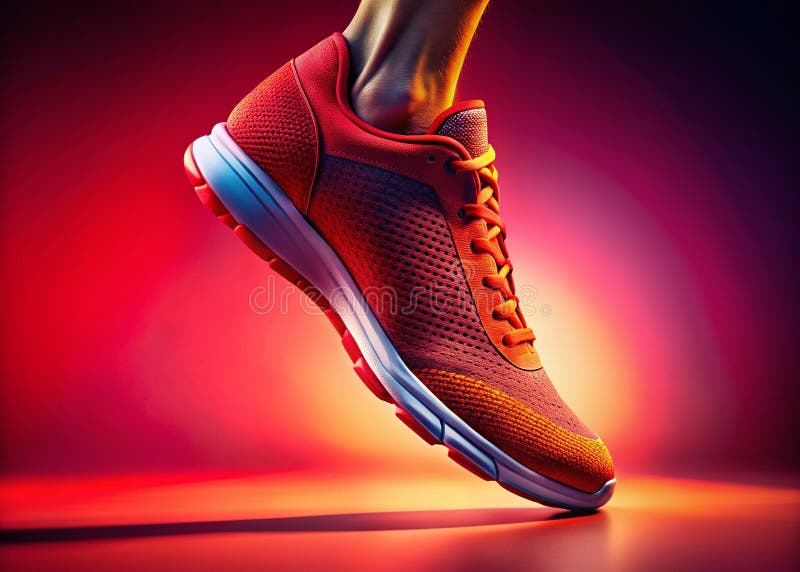 Closeup Sneaker Photography Exploring Texture and Detail on a Dynamic ...