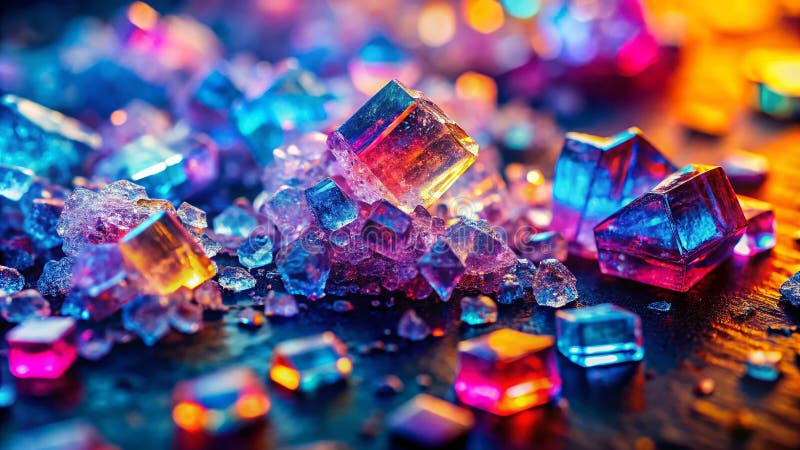 Closeup of Sodium Crystals a Visual Exploration of Element Structure ...