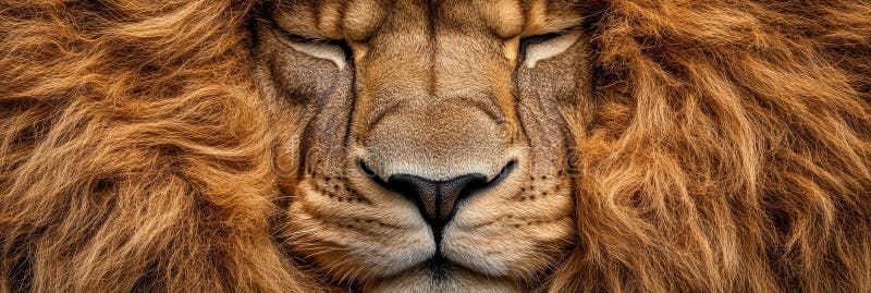 Closeup of Soft and Fluffy Lion Mane Texture Ideal for Eye Catching ...