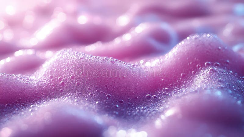 Pink Foam with Bubbles Creating a Soft and Airy Texture Stock ...