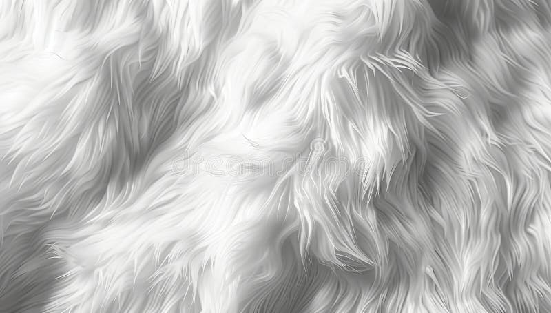 CloseUp of Soft White Fluffy Fur Texture for Backgrounds and Design ...