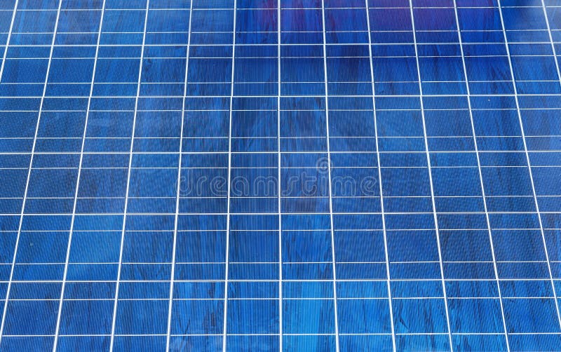Closeup of Solar Panel Detail. Blue Color. Stock Photo - Image of ...
