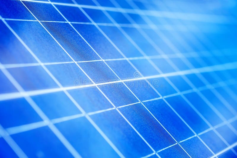Closeup of Solar Panel Detail. Blue Color. Stock Photo - Image of ...