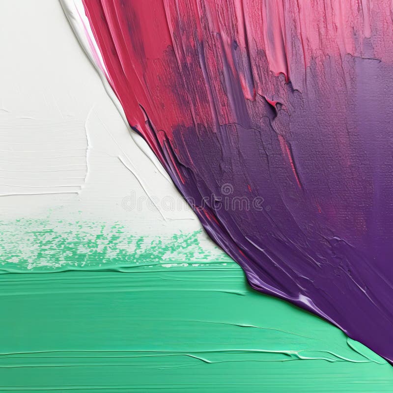 Closeup of Solid No. 6: Abstract Painting in Dark Magenta and Light ...