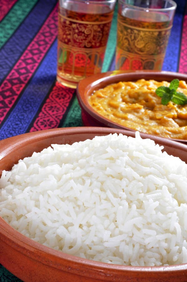 Basmati Rice and Korma Curry Stock Photo - Image of buffet, macro: 29938930