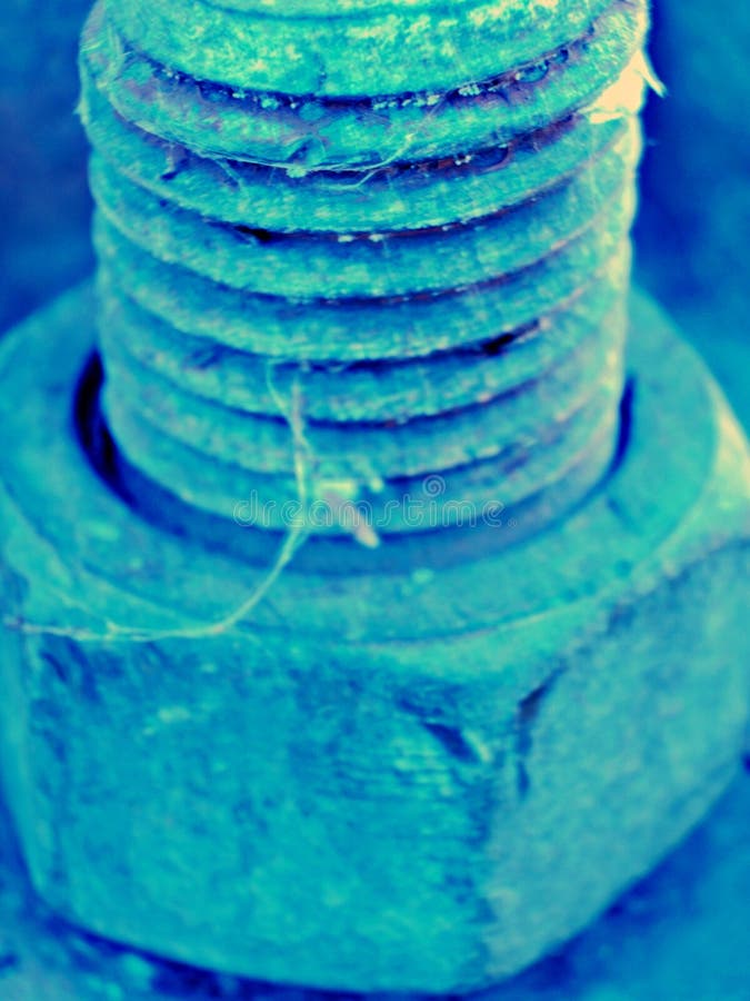 Threads of a big bolt stock photo. Image of closeup - 351420044