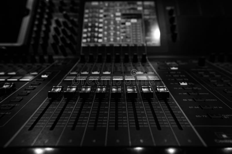Closeup of Sound Control Panel Stock Photo - Image of computer, panel ...
