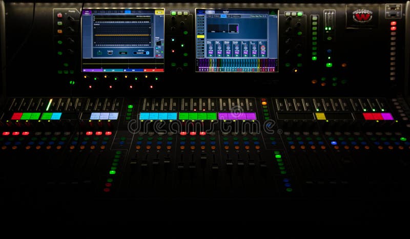 Closeup of Sound Control Panel Stock Photo - Image of concert ...