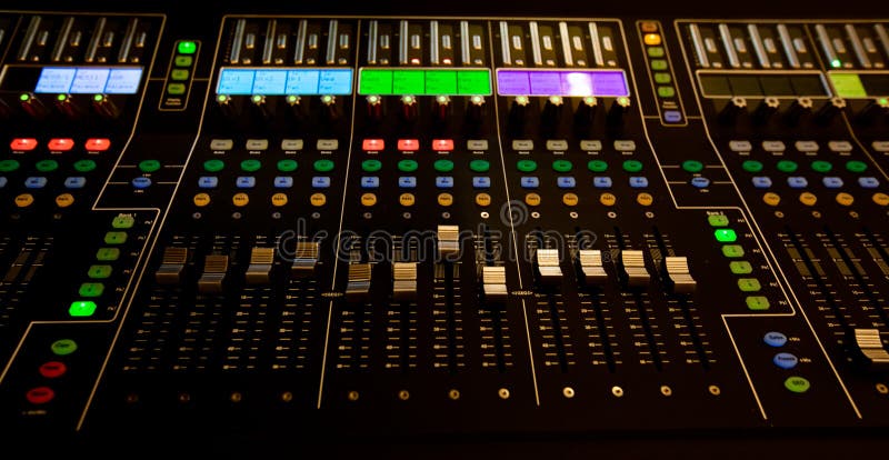 Closeup of Sound Control Panel Stock Photo - Image of amplifier ...