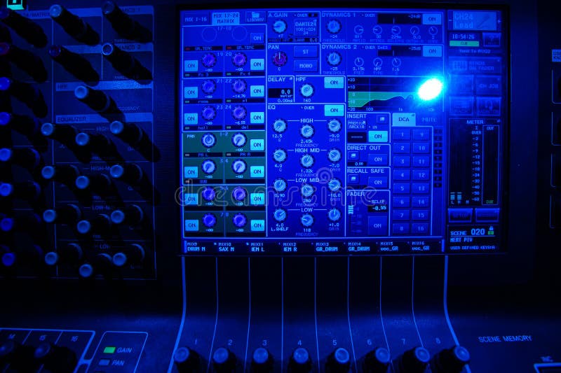 Closeup of Sound Control Panel Stock Photo - Image of digital, mixer ...