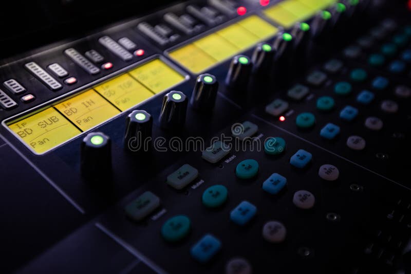 Closeup of Sound Control Panel Stock Image - Image of equalizer ...