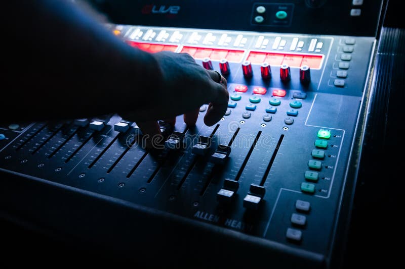 Closeup of Sound Control Panel Stock Photo - Image of mixing ...