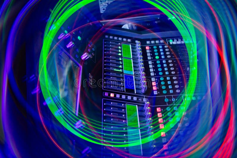 Closeup of Sound Control Panel Stock Image - Image of broadcast ...