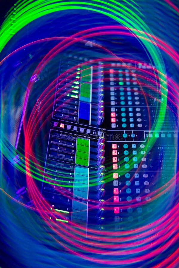 Closeup of Sound Control Panel Stock Photo - Image of panel, mixer ...