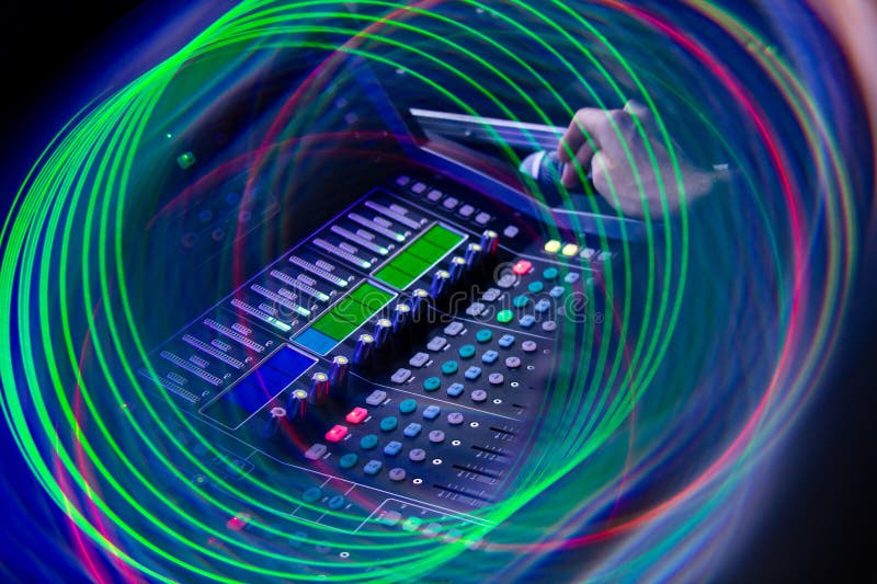 Closeup of Sound Control Panel Stock Photo - Image of button, mixing ...