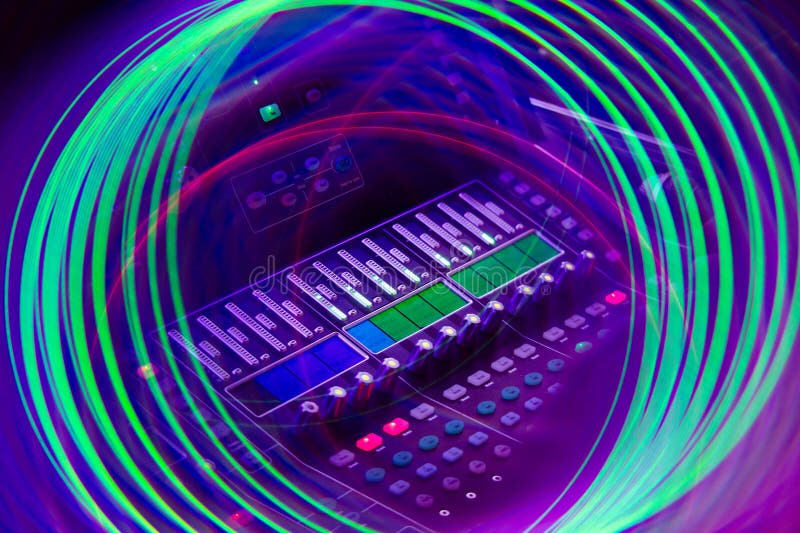 Closeup of Sound Control Panel Stock Image - Image of mixing, adjusting ...