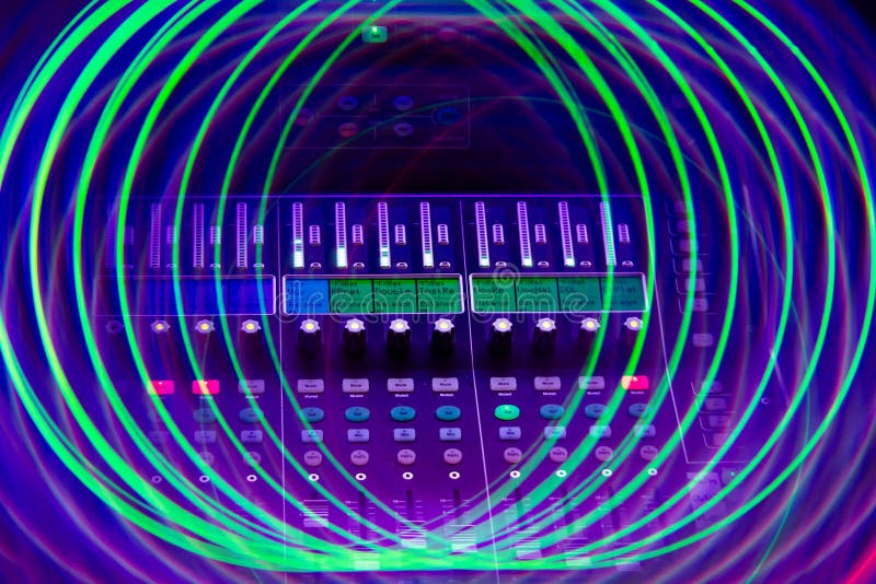 Closeup of Sound Control Panel Stock Image - Image of digital, mixing ...
