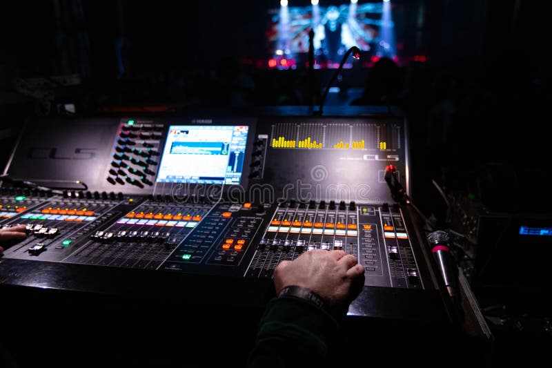 Closeup of Sound Control Panel Stock Photo - Image of instrument ...