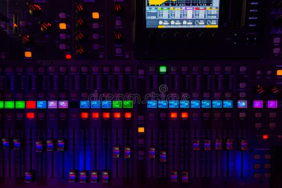 Closeup of Sound Control Panel Editorial Photography - Image of ...