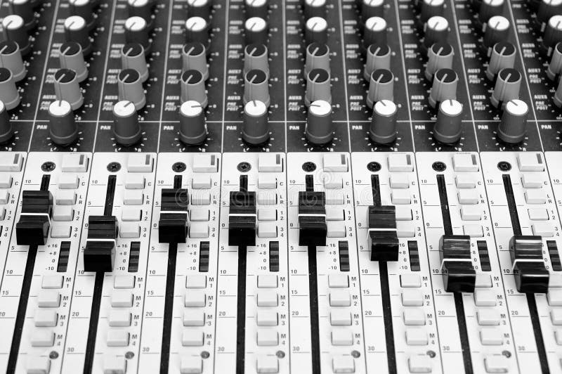 Closeup Sound Mixing Control Board Stock Photo - Image of light, jazz ...