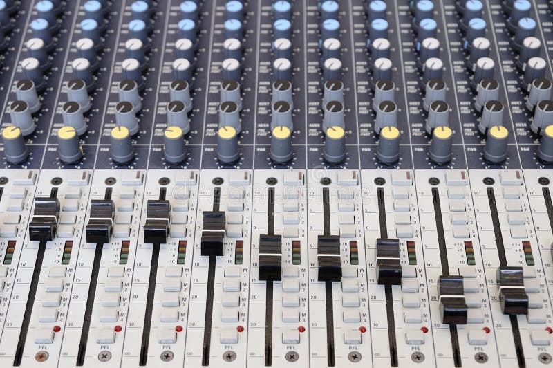 Closeup Sound Mixing Control Board Stock Photo - Image of button, jazz ...