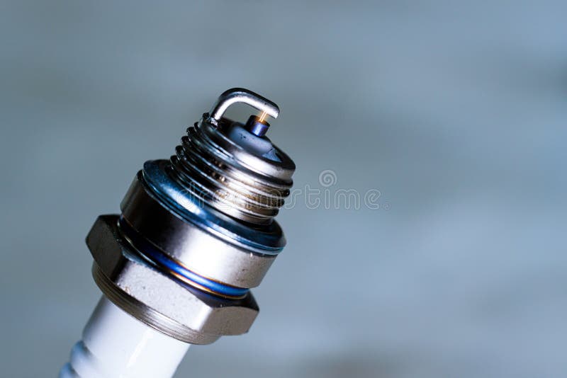Closeup of Spark Plug Electrode with Spark Engine Repair Stock Photo ...