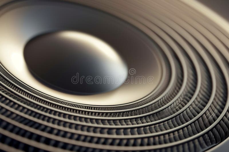 Closeup of a Speaker Cone Vibrating with Sound Waves Stock Photo ...
