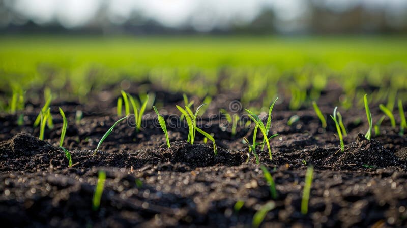 A Closeup of a Specialized Grass Seed Blend Used for Optimal Field ...