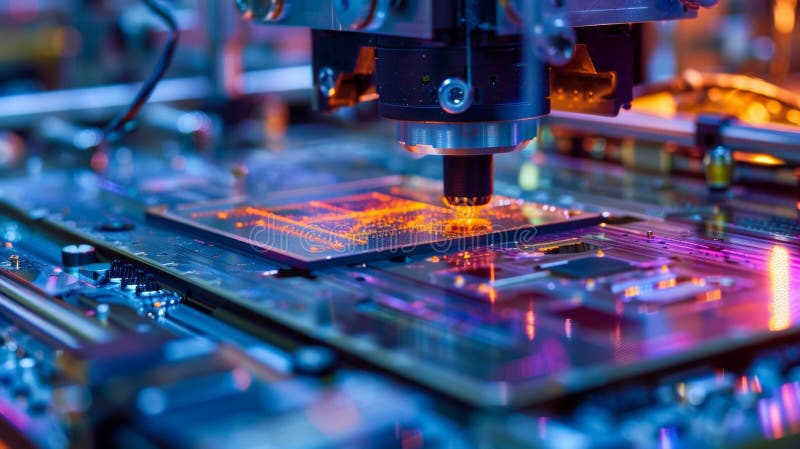 A Closeup of a Specialized Machine Delicately Handling a Sheet of ...