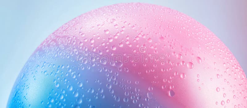 Closeup of a Spherical Surface Covered in Water Droplets, with a ...