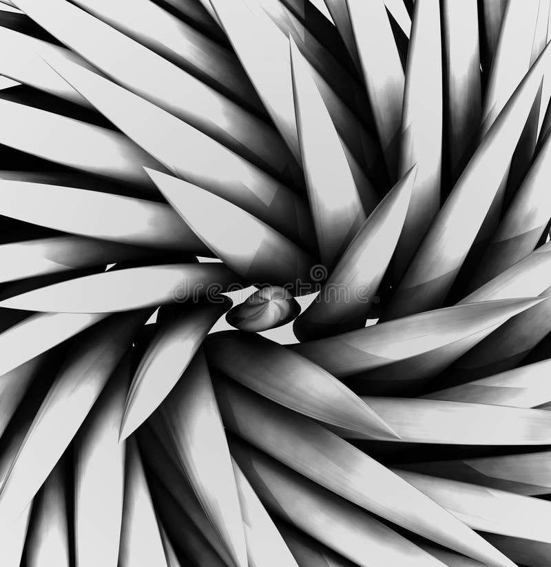 Closeup on Spiky Swirl Shaded Shape Tile Pattern Stock Illustration ...